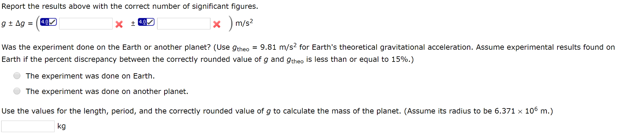 Solved A student performed an experiment using the same set | Chegg.com