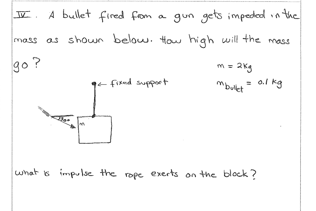 A bullet fired from a gun gets impeded in the mass as | Chegg.com