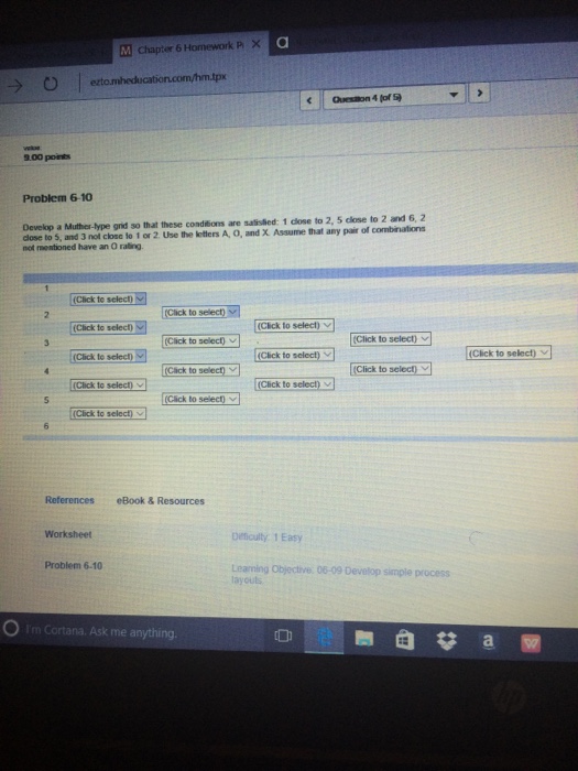 Solved Develop a Muther-type grid so that these conditions | Chegg.com