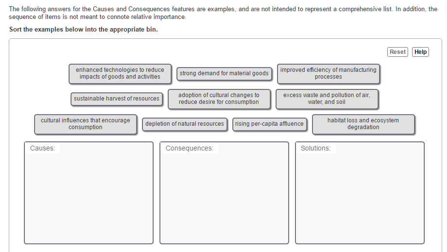 Solved The following answers for the Causes and Consequences | Chegg.com