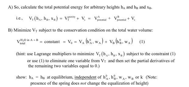 A) So, calculate the total potential energy for | Chegg.com