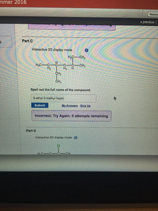 Solved Interactive 3D display mode Spell out the full name | Chegg.com