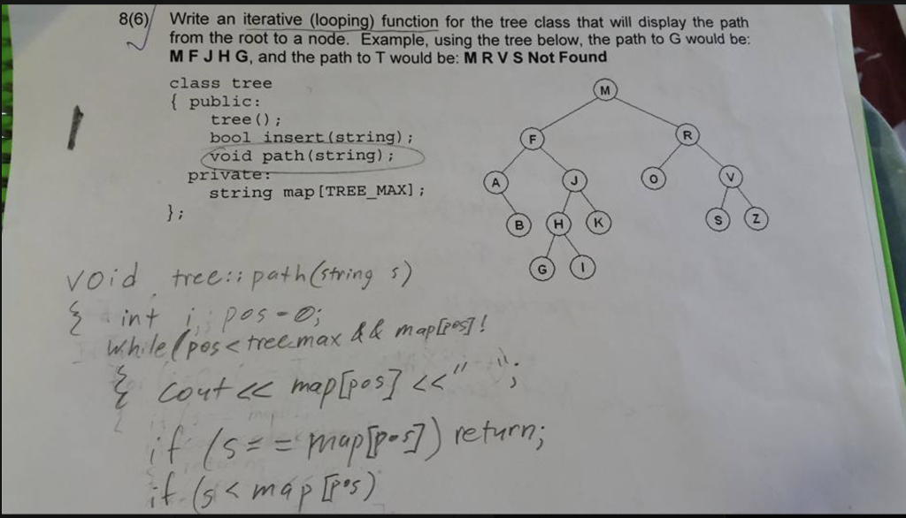 Solved 8(6) Write an iterative (looping) function for the | Chegg.com