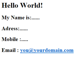 Solved: Hello World! My Name I My Name Is:.... Adress:... ... | Chegg.com