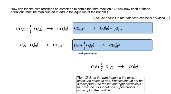 Solved How can the first two reactions be combined to obtain | Chegg.com