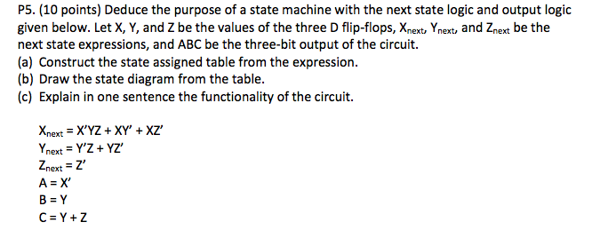Solved Deduce the purpose of a state machine with the next | Chegg.com