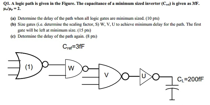 Solved Q1 A Logic Path Is Given In The Figure The