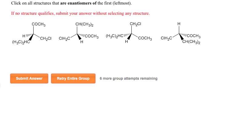 Solved Click on all structures that are enantiomers of the | Chegg.com