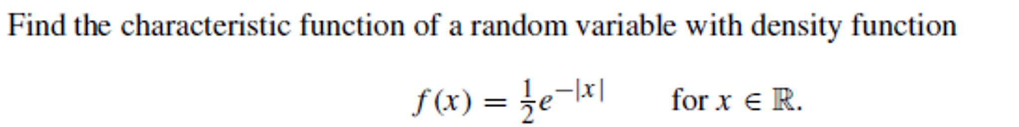 Solved Find the characteristic function of a random variable | Chegg.com