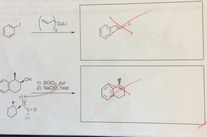 Solved Culi 2 OH 2 1) SOCl2 pyr 2) NaOEt, heat ㄩ | Chegg.com