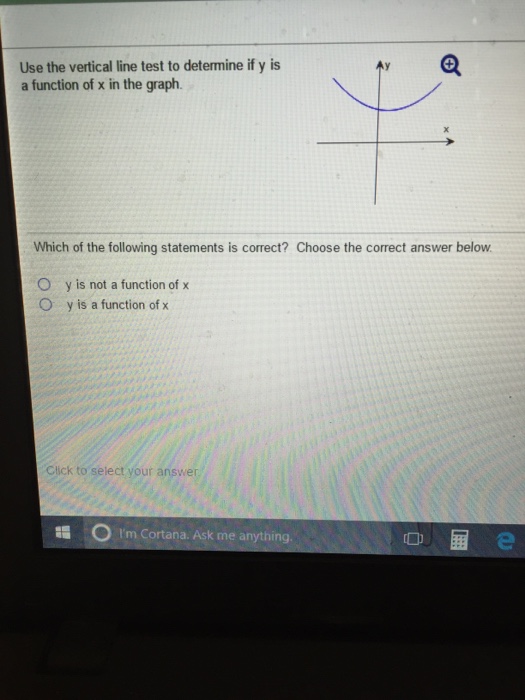 Solved Use the vertical line test to determine if y is a | Chegg.com