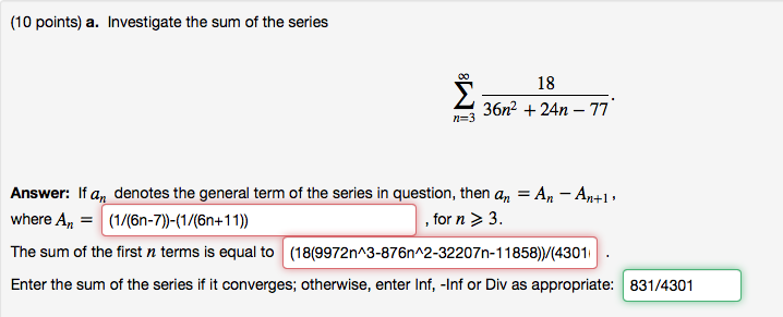 Solved Investigate the sum of the series sigma_n=3^infinity | Chegg.com