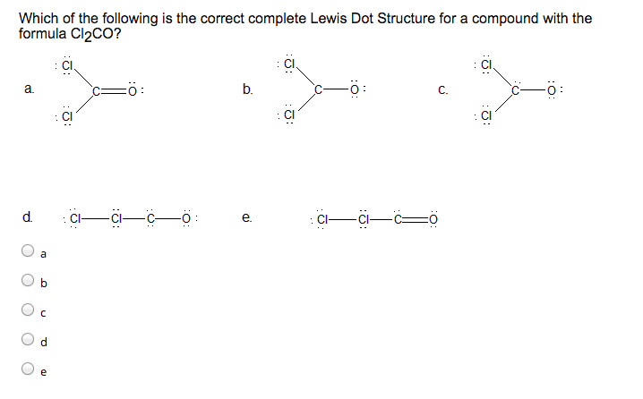 Cl2co Lewis Structure