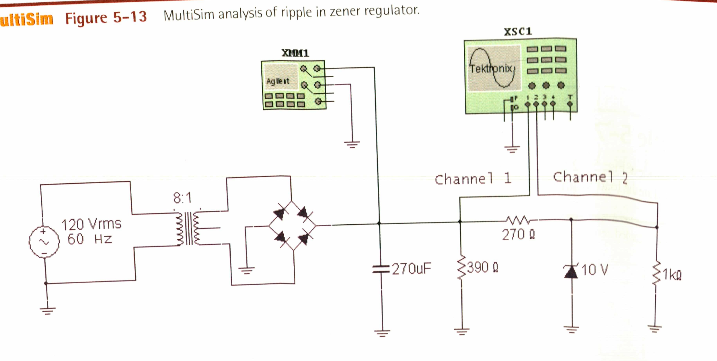 Construct A Circuit In Multisim Similar To Fig 5 13 