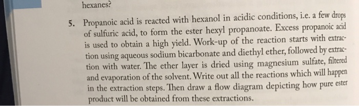 Solved Propanoic acid is reacted with hexanol in acidic | Chegg.com