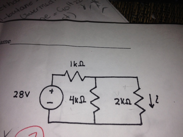 Solved for the circuit shown find the current I | Chegg.com