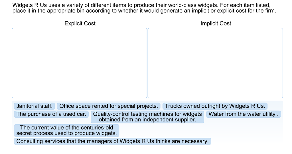 Solved Widgets R Us uses a variety of different items to | Chegg.com Solved Widgets R Us uses a variety of different items to | Chegg.com