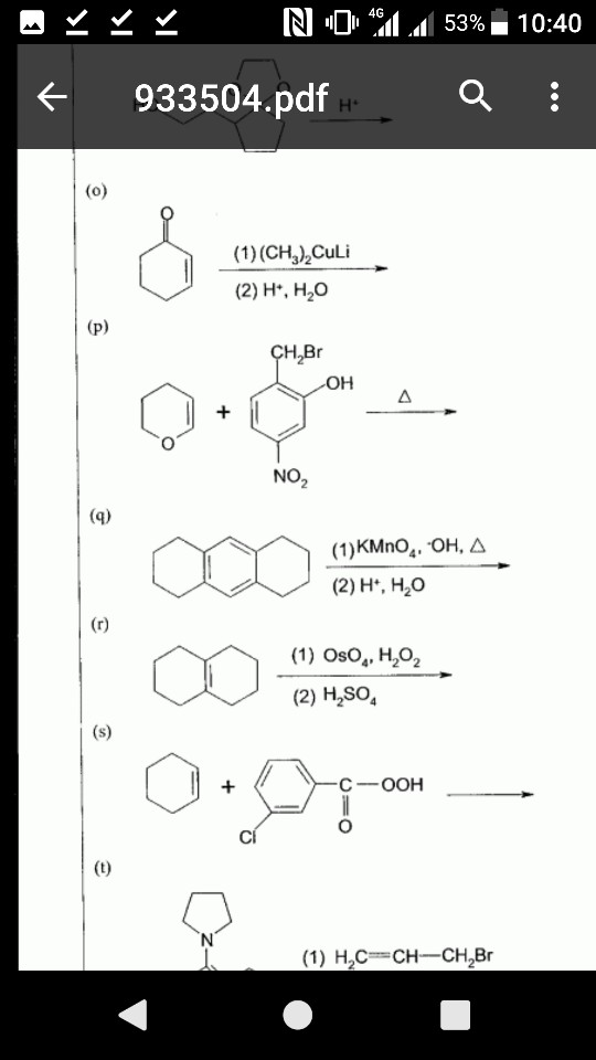 Solved 4G ← 933504.pdf (1) (CH3)2CuLi (2) H., H20 ﹀ NO2 | Chegg.com