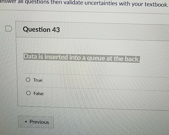 Solved Question 41 1 pts Insertion into a linked list takes | Chegg.com