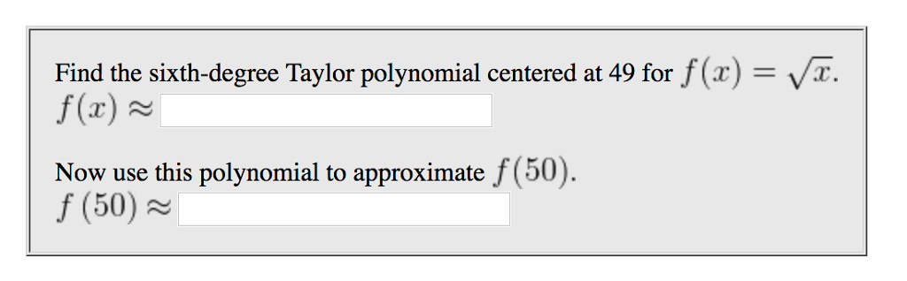Solved Find the sixth-degree Taylor polynomial centered at | Chegg.com