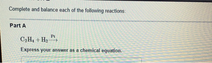 Solved Complete and balance each of the following reactions | Chegg.com