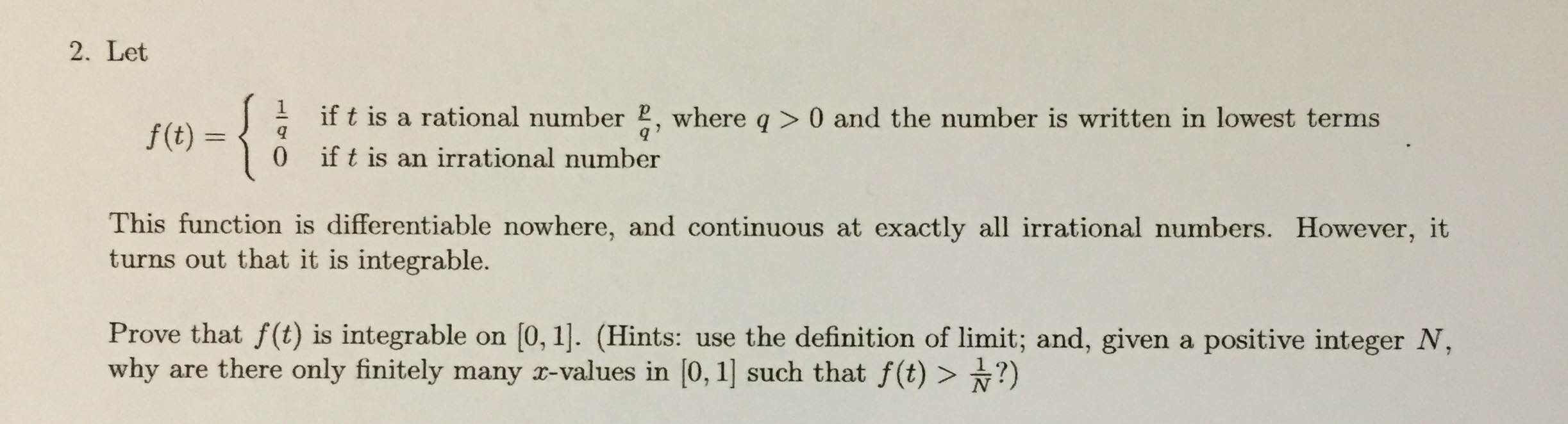Solved Let f(t) = This function is differentiable now here | Chegg.com