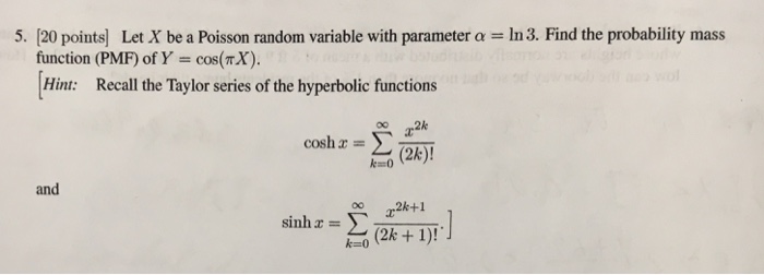 Solved Let X be a Poisson random variable with parameter a = | Chegg.com