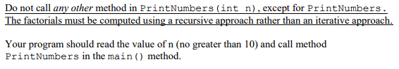 Solved Write a JAVA program that defines a recursive method | Chegg.com