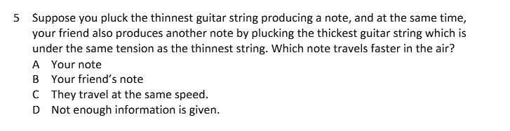 Solved 5 Suppose you pluck the thinnest guitar string | Chegg.com