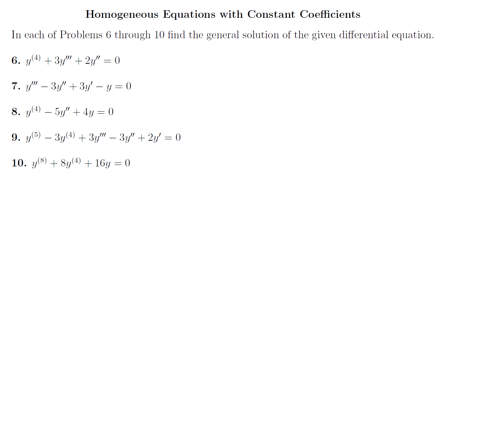 Solved In each problems 6 through 10 find the general | Chegg.com