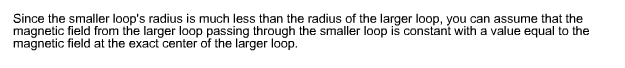 Solved A large circular loop, with a radius band a current | Chegg.com