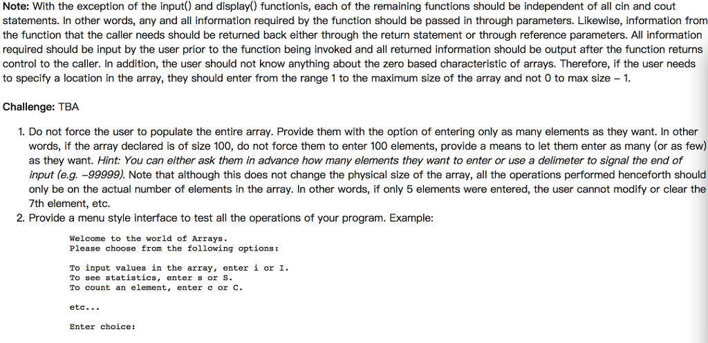 Solved objective: To show our understanding of arrays, | Chegg.com