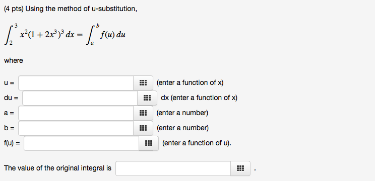 Solved Using the method of u-substitution, integral_2^2 x^2 | Chegg.com