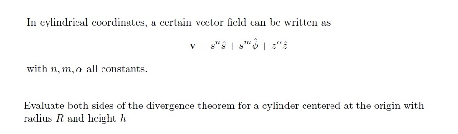 In cylindrical coordinates, a certain vector field | Chegg.com