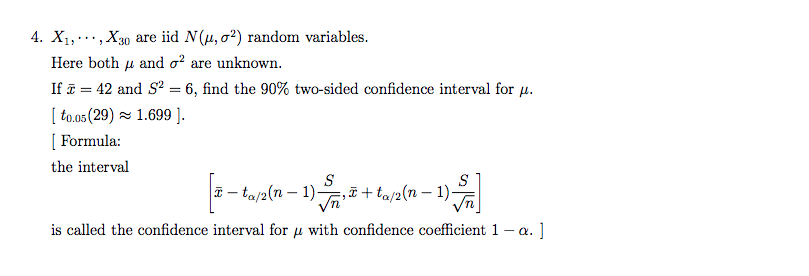 Solved X_1, ...X_30 are iid N (mu, sigma^2) random | Chegg.com
