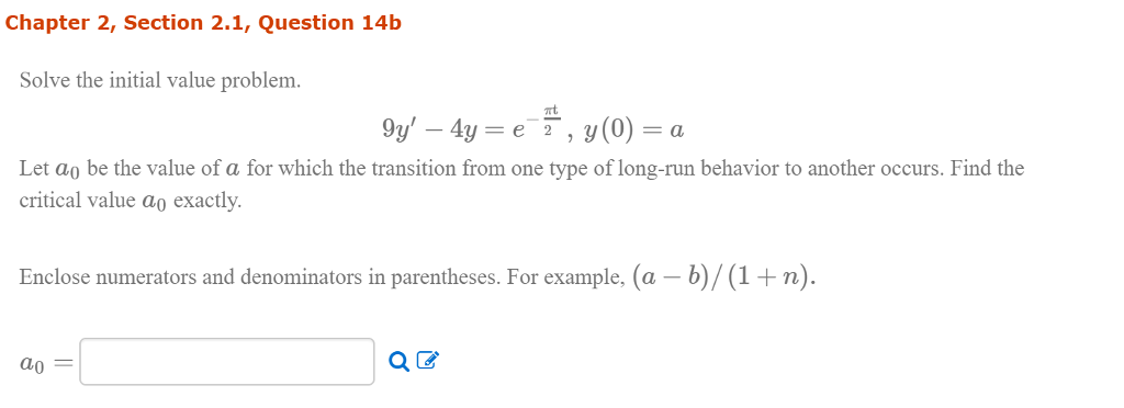 Solved Chapter 2, Section 2.1, Question 14b Solve the | Chegg.com