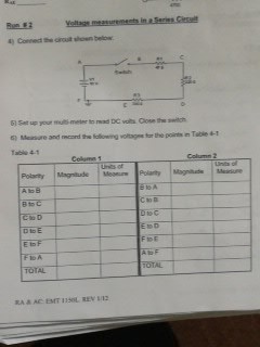 Solved 6]Set up your mismeer to read DC 6) Measure and mard | Chegg.com