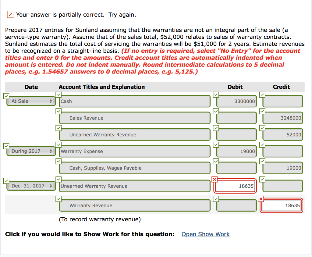 Solved Exercise 13-11 Early in 2017, Sunland Equipment | Chegg.com Solved Exercise 13-11 Early in 2017, Sunland Equipment | Chegg.com