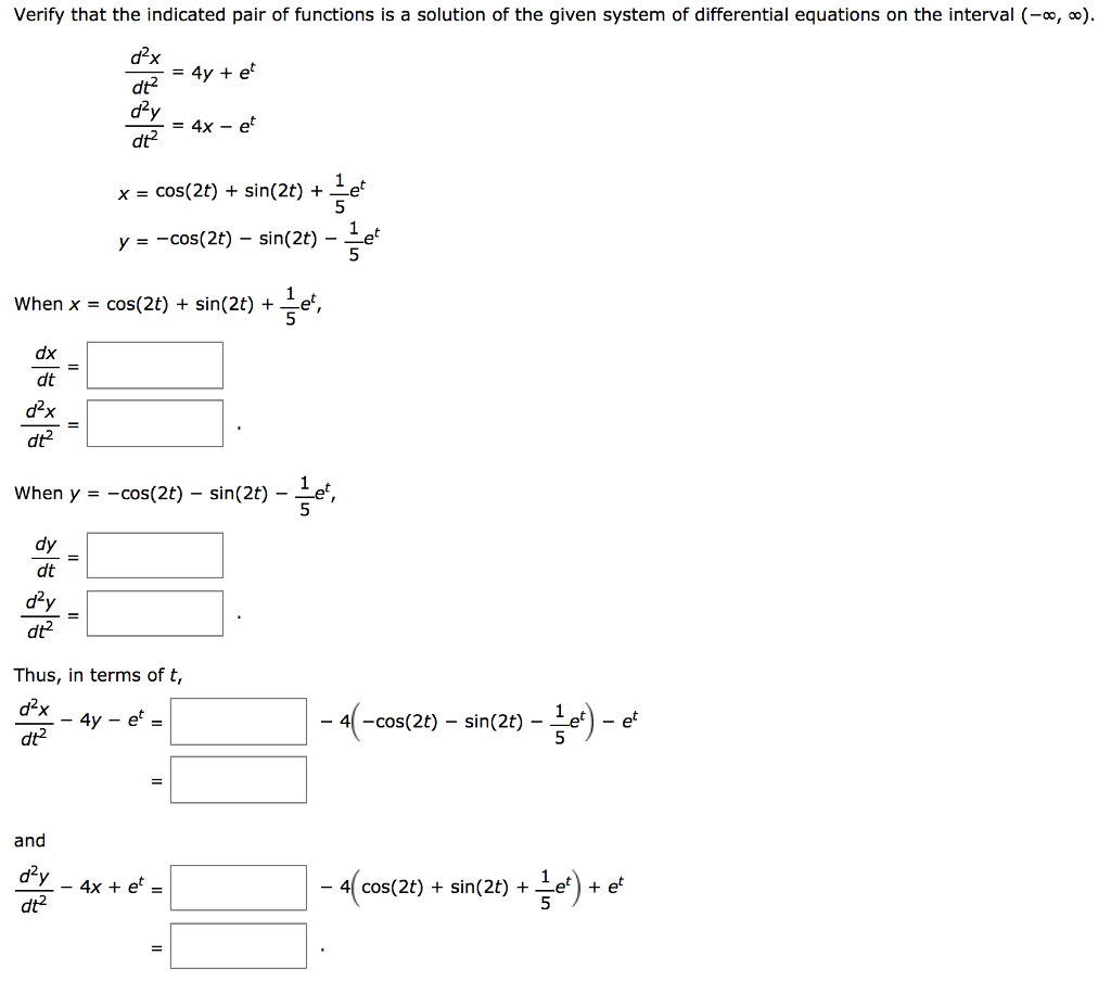 Solved verify that the indicated pair of functions is a | Chegg.com