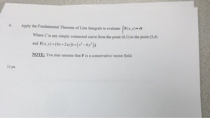 Solved Apply the Fundamental Theorem of Line Integrals to | Chegg.com