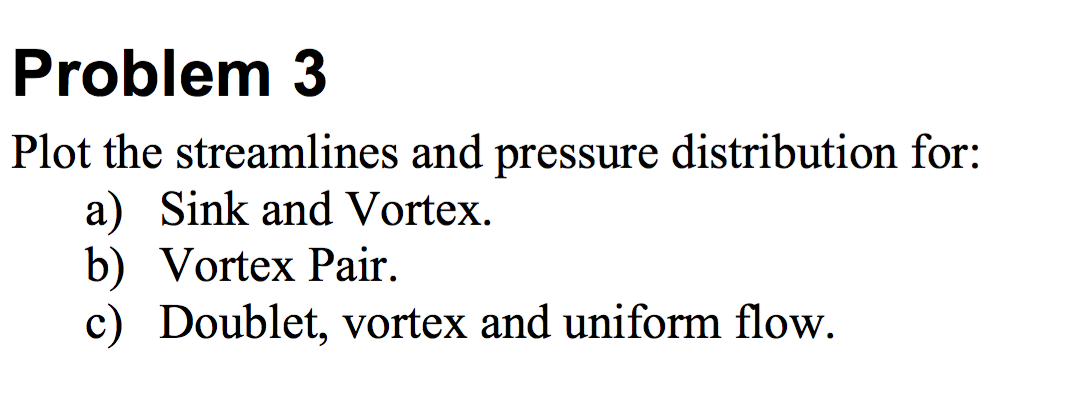 Plot the streamlines and pressure distribution for: | Chegg.com