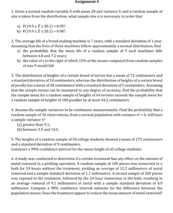 Solved Given A Normal Random Variable X With Mean 20 And 3302