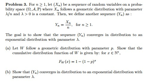 Solved For n greaterthanorequalto 1. let (X_n) be a sequence | Chegg.com