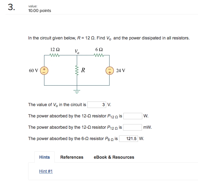 Solved In the circuit given below, R = 12 Ohm. Find V_o and | Chegg.com