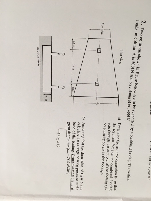 Solved Two columns shown in figure below are to be supported | Chegg.com