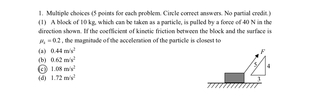 Solved 1. Multiple choices (5 points for each problem. | Chegg.com