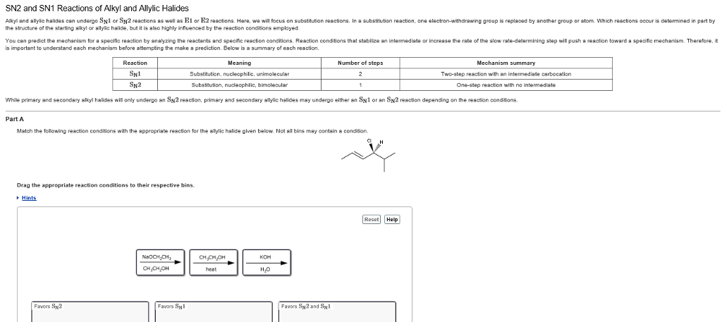 Solved SN2 and SN1 Reactions of Alkyl and Allylic Halides A | Chegg.com