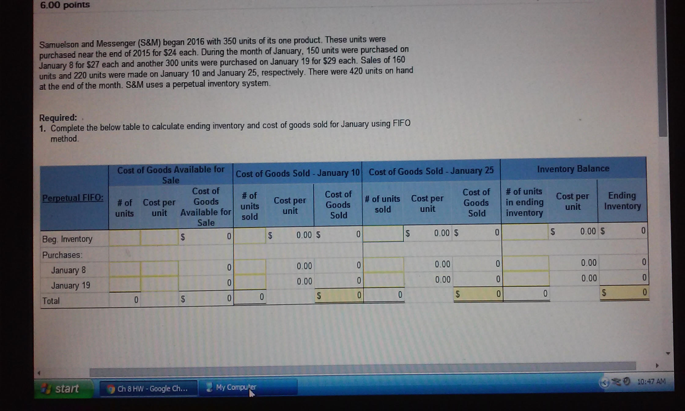Solved Samuelson and Messenger (S&M) began 2016 with 350 | Chegg.com