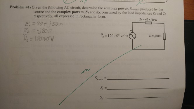 Solved Problem #4) Given the following AC circuit, determine | Chegg.com