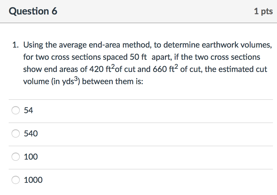 Solved Using the average end-area method, to determine | Chegg.com